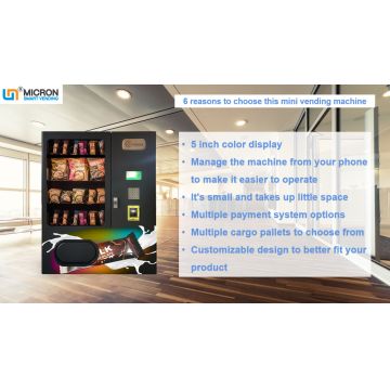 Quality Mini Snack And Drink Vending Machine With Smart System And Touch Screen In The for sale