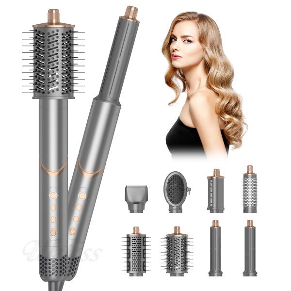 Quality 8 in 1 Fast Styling Multi Function Hot Air Brush Comb Folding Travel Outdoors for sale