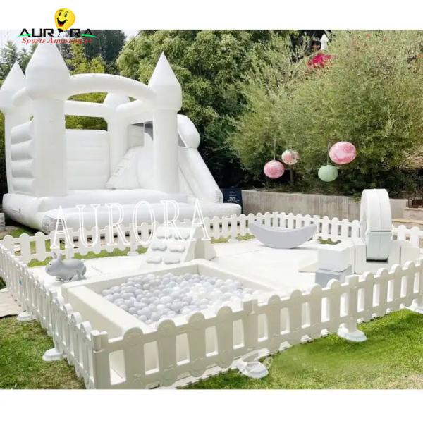 Quality Indoor Playground Inflatable Soft Play Equipment Party White Ball Pit For Kids for sale