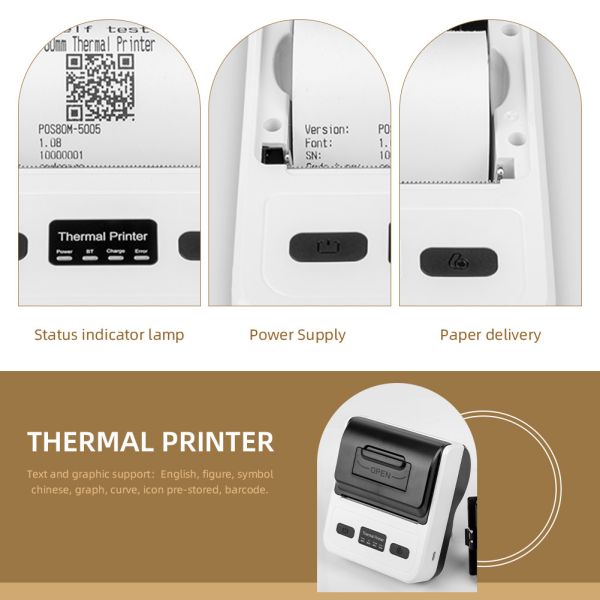 Quality Speed 80mm Receipt Thermal Printer with Command Compatibility POS/ESC Command for sale