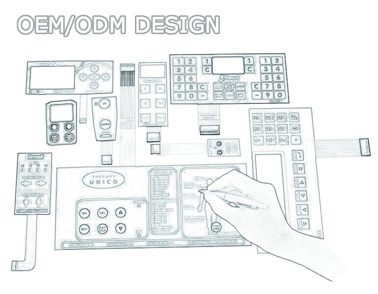 customized professional manufacturer fpc/pcb membrane keyboard switch