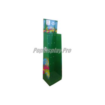 Quality Temporary Green Floor Cardboard Hook Display Environmental Friendly for sale
