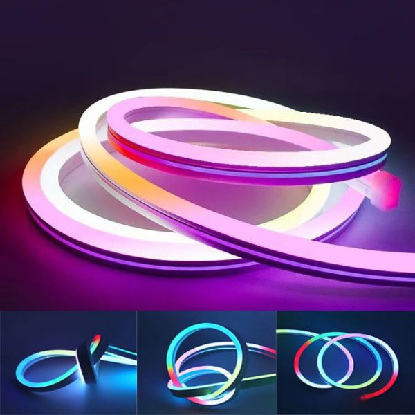 Quality Flexible 6x12 Addressable Rgb Neon Light 5v Usb Led Strip Set for sale