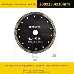 Quality 200mm Diamond Cut Circular Saw Blade , Black Turbo Rim Diamond Blade for sale