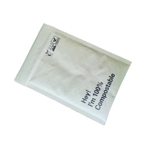Quality Eco Friendly ISO9001 Kraft Paper Bubble Mailers Biodegradable for sale