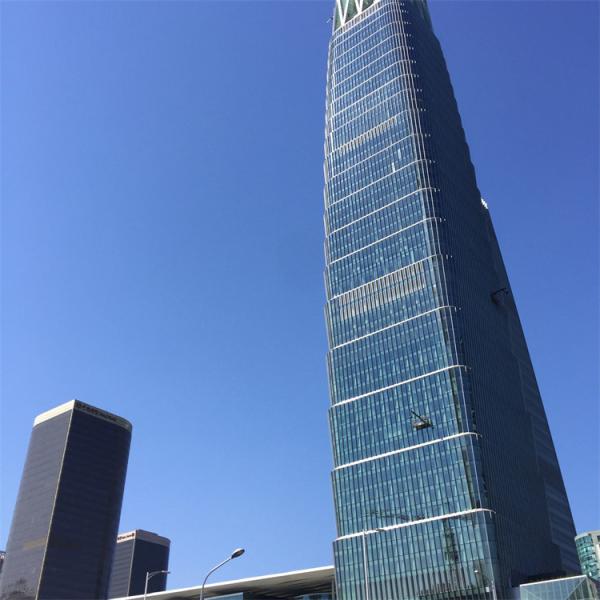 Quality Bule Q235B CAD External Cladding Curtain Wall Glass Facade Panel FRP for sale