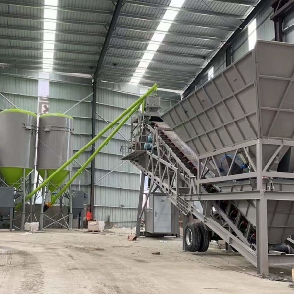 Quality Small Compact Concrete Batching Plant 60m3/H Full-Automatic Portable for sale