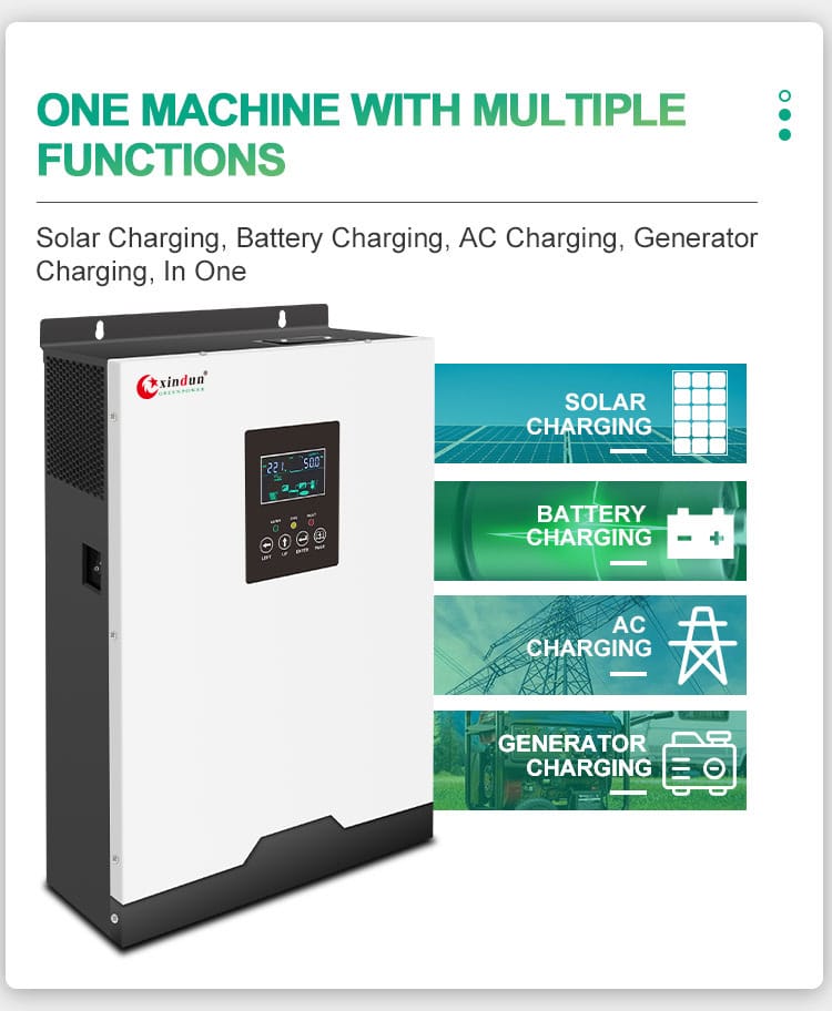 solar hybrid inverter without battery - multiple charging mode