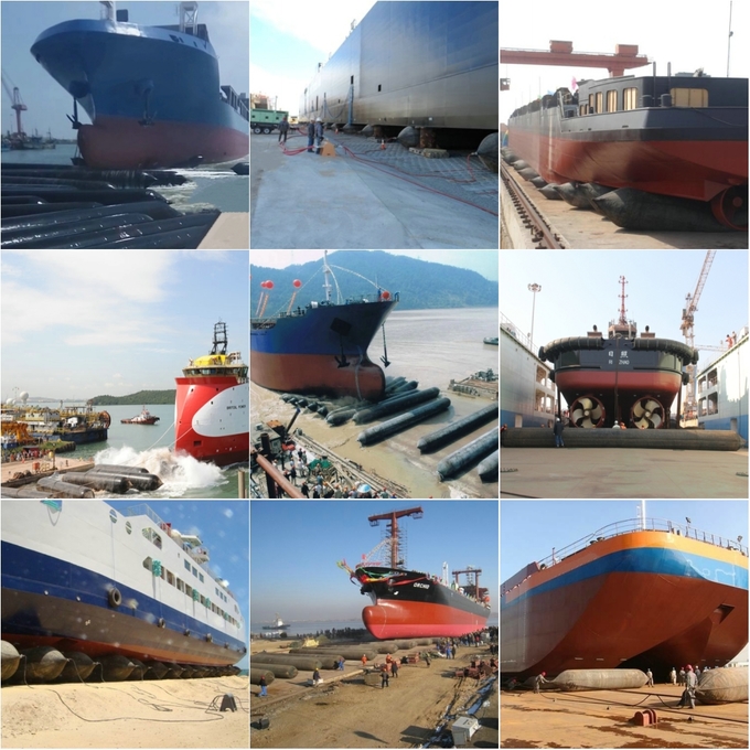 ISO14409 Natural Rubber Marine Salvage Airbags Customized Size 4