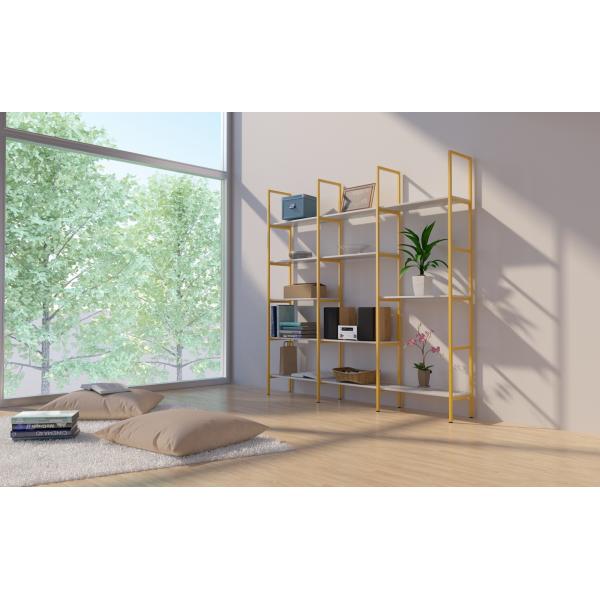 Quality 12 Shelves Industrial Ladder Corner Bookshelf With 4 Tier Display Shelf Storage Organizer for sale