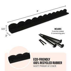 Quality Black Rubber Border Edging 1000*120mm Rubberific Landscape Edging Customized for sale