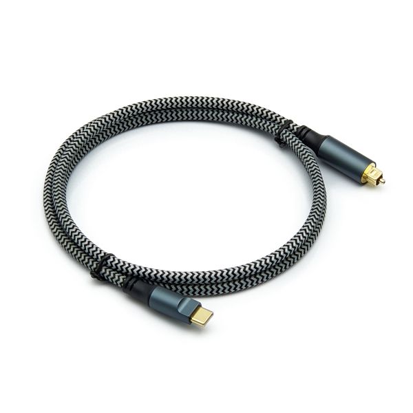 Quality Optic Audio Cable USB-C to Toslink PVC Jacket Braid 8K Resolution 4.0mm Male-to-Male Customizable 1M/2M/3M for TV & Computer for sale