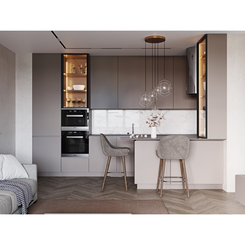 Customizable kitchen cabinet with various finish options