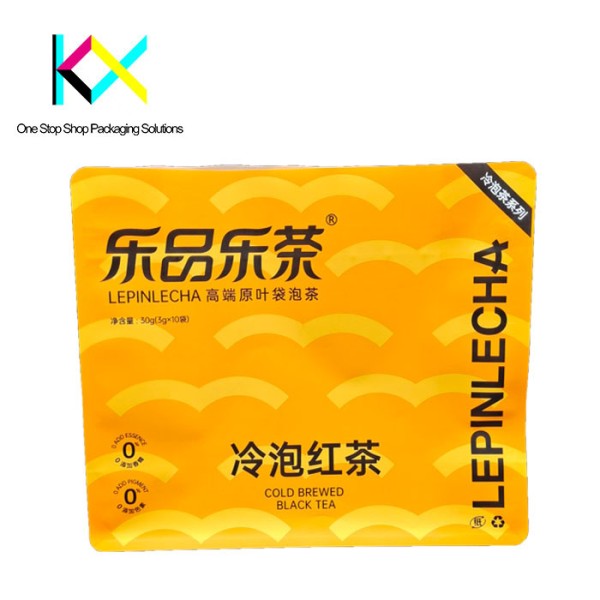 Quality Custom Printed Kraft Paper Tea Bags Heat Seal Stand Up Pouches BRC Certified for sale
