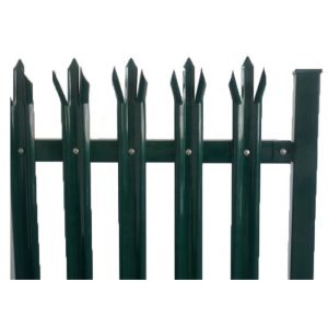 Quality Decorative Black Coating Curved Arc Top Wrought Iron Fence with 75*75mm Square for sale