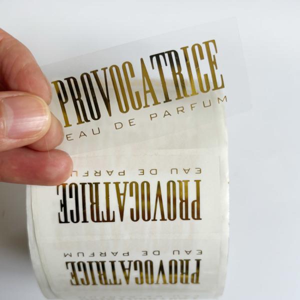 Quality 70mm 30mm Holographic Die Cut Stickers Transparent Eco Friendly for sale