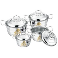 Quality Silver Stainless Steel Cooking Pans , Non - Stick Stainless Steel Sauce Pot for sale