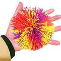 Quality Colorful Monkey Stress Ball Silicone Fluffy Ball Stringy Silicone Koosh Ball for sale