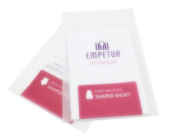 Quality Underwear Poly Bag Packaging Garment Packaging Bags Silk Screen Printing for sale