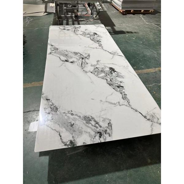 Quality 4*8fts Popular Color Uv Pvc Marble Sheet Decorative Wall Panel Easy Install for sale