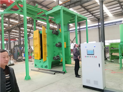 Quality Automic Sa2.5 Rotary Barrel Shot Blasting Machine Direct Coupling Blast wheel for sale