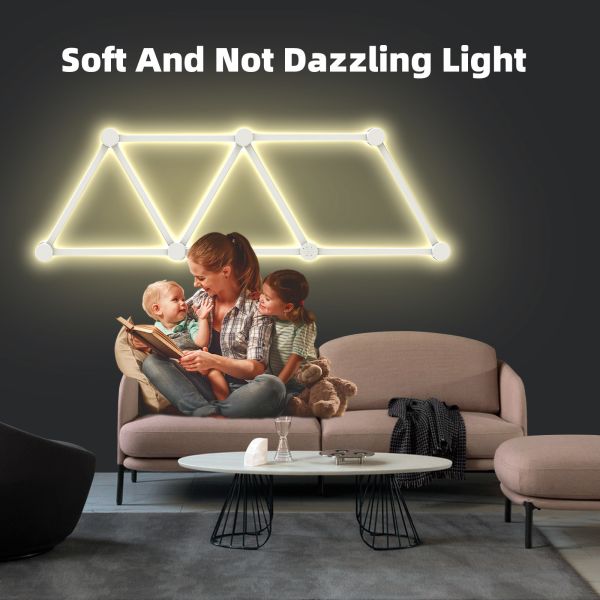 Quality RGBIC Glide Wall Light 9pcs Sections APP Control For Home Decoration for sale