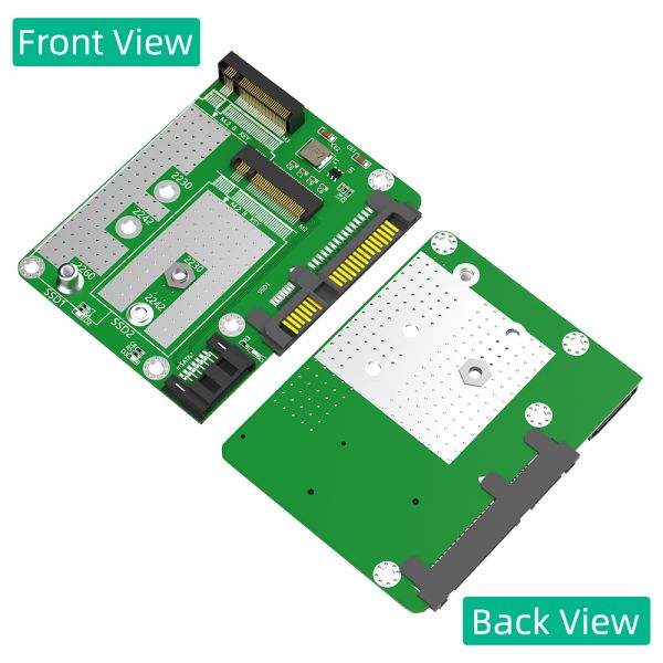 Quality Dual M.2 SSD to Dual SATA3 Adapter with 2230/2242/2260 Compatibility for for sale