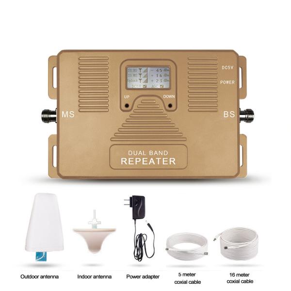 Quality Dual Band 1800/2100MHz 2G/3G/4G Signal Booster with LCD Display for sale