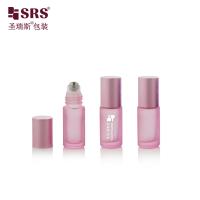 Quality 5ml Cute Empty Roller Steel Ball Perfume Essential Oil Bottles Roll On Bottle Glass for sale
