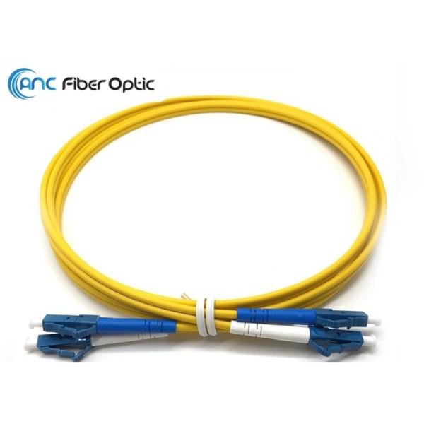 Quality LSZH Singlemode Fiber Optic Patch Cables LC/UPC to LC/UPC Yellow 3 Meter for sale