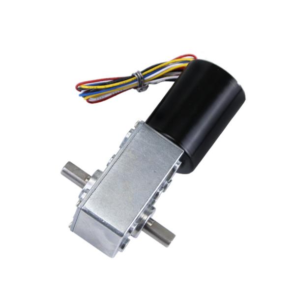Quality Double Shaft Worm Brushless DC Gear Motor 12v 24v D Type 470rpm for sale