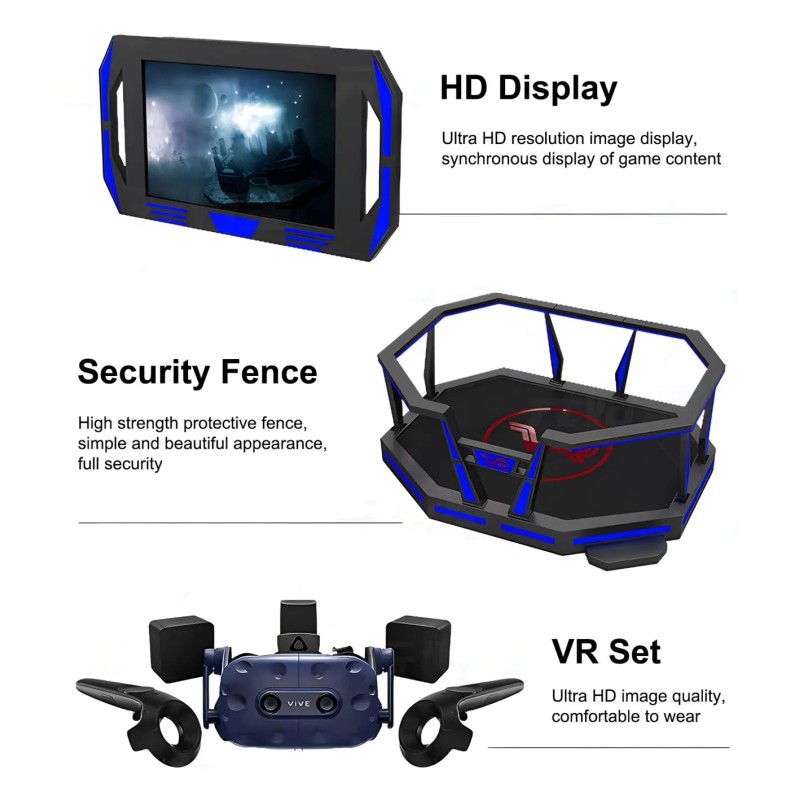 HTC VR Walking Platform in action showing immersive gameplay