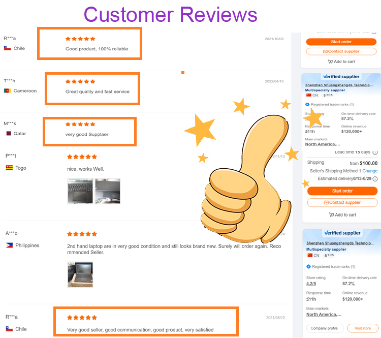 Customer feedback and ratings