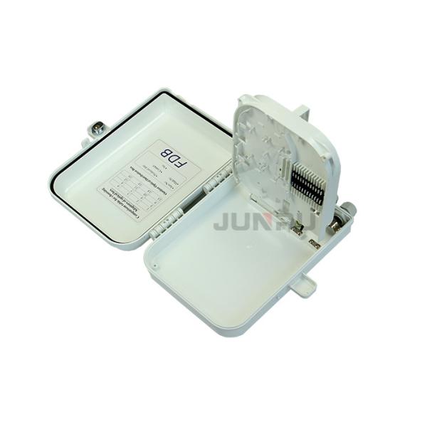 Quality 2 In 16 Out Optical Fiber Termination Box 16 Core PC ABS Material Wall Mounted for sale