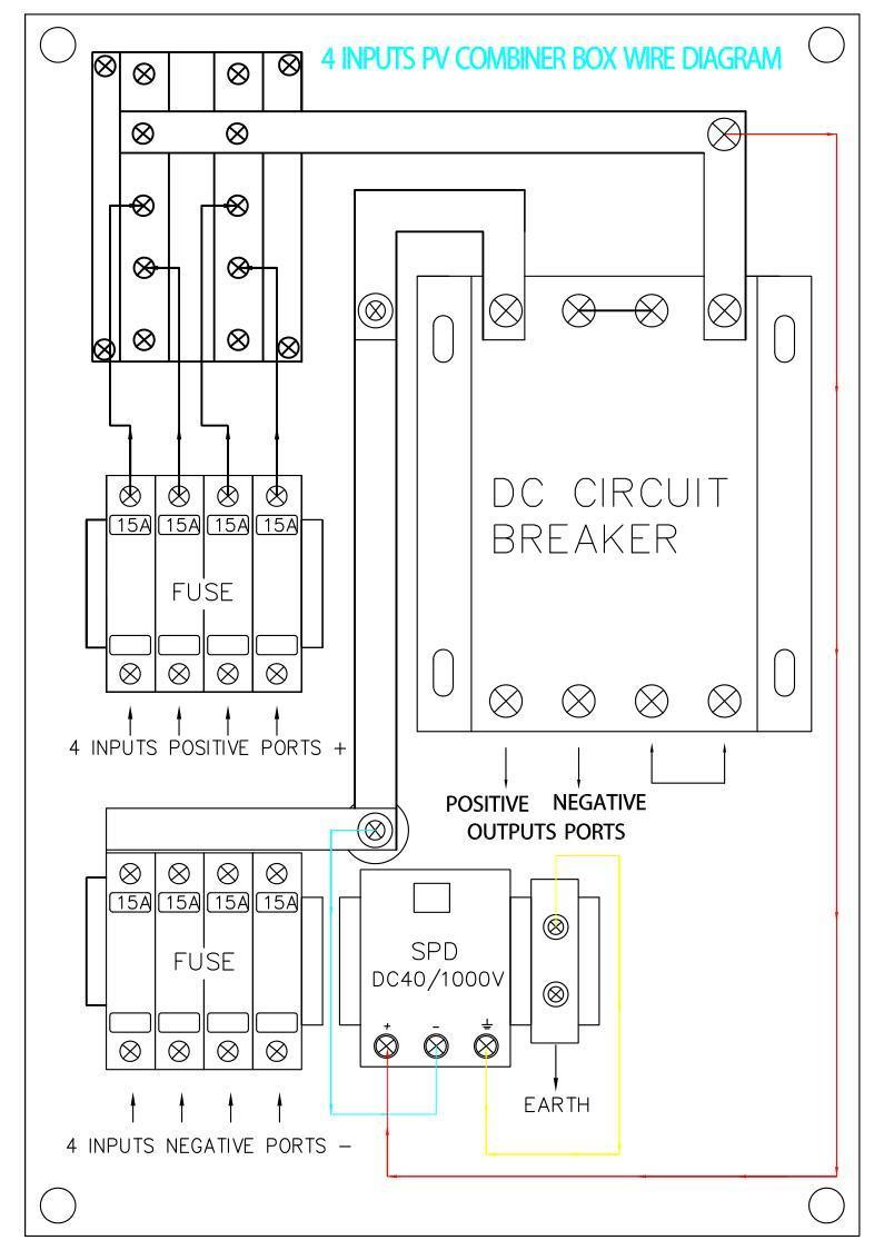 PV Array 1-24 String DC 1000V Solar PV Combiner Box Outdoor Panel Distribution Junction Boxes