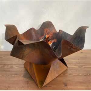 Quality Unique Garden Decoration Warming Firewood Corten Steel Outdoor Fire Pit Heater for sale