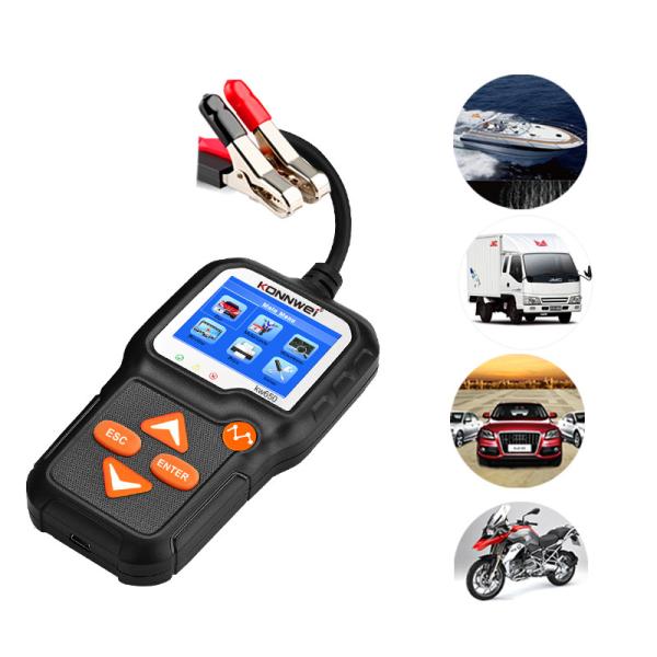 Quality Multi-Language KW650 6V 12V lead acid Battery Voltage Tester for cars motor for sale