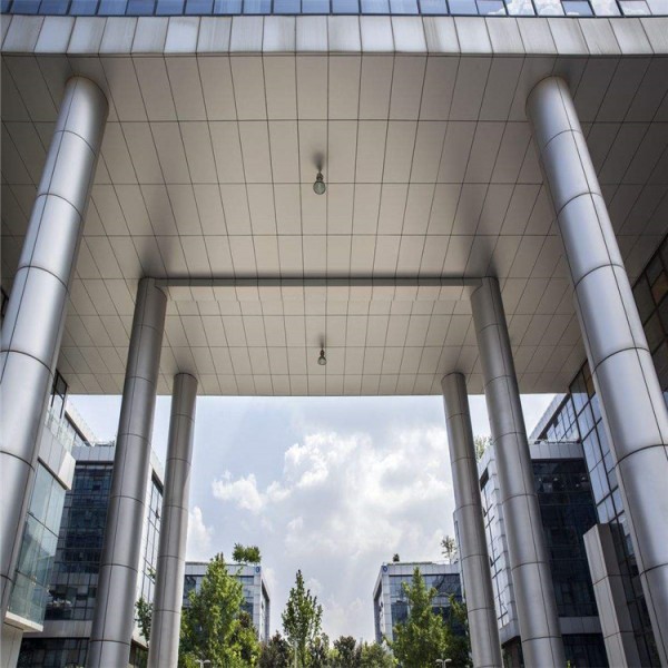 Quality Silver Plain Pattern Aluminium Column Cladding Panel 1.5mm-3mm for sale