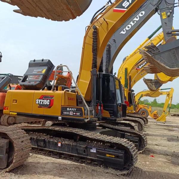 Quality Global Second Hand SANY SY215C Hydraulic Excavator with 1.1m3 Bucket Capacity for sale
