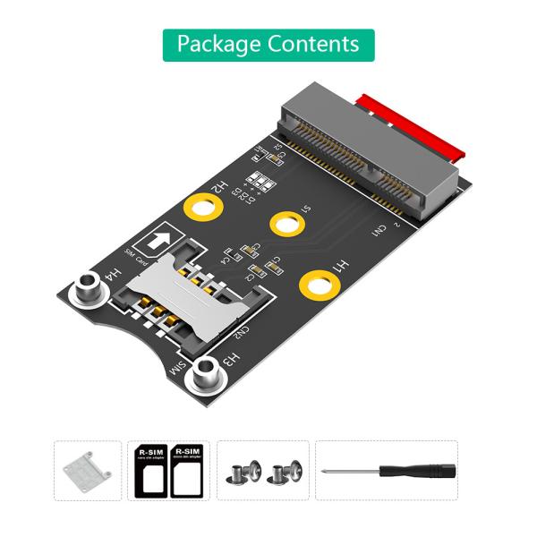 Quality Mini PCI-E to M.2(NGFF ) key A/E Adapter With SIM card Slot for WiFi/WWAN/LTE for sale