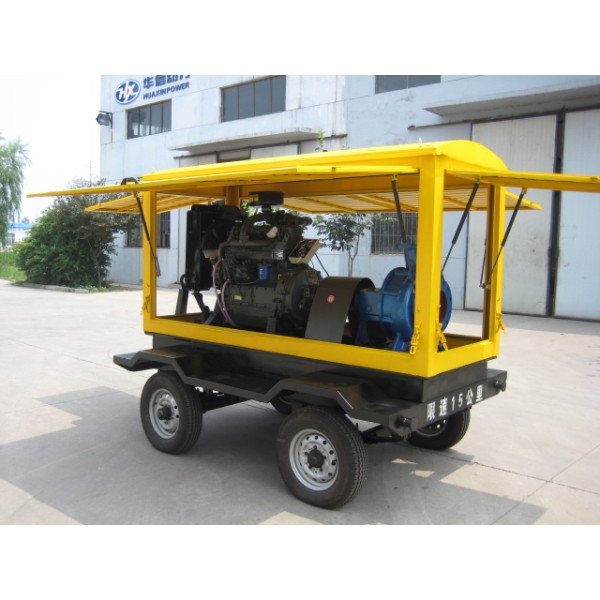 Quality Portable Diesel Water Pump Set With Wheels Trailer for sale