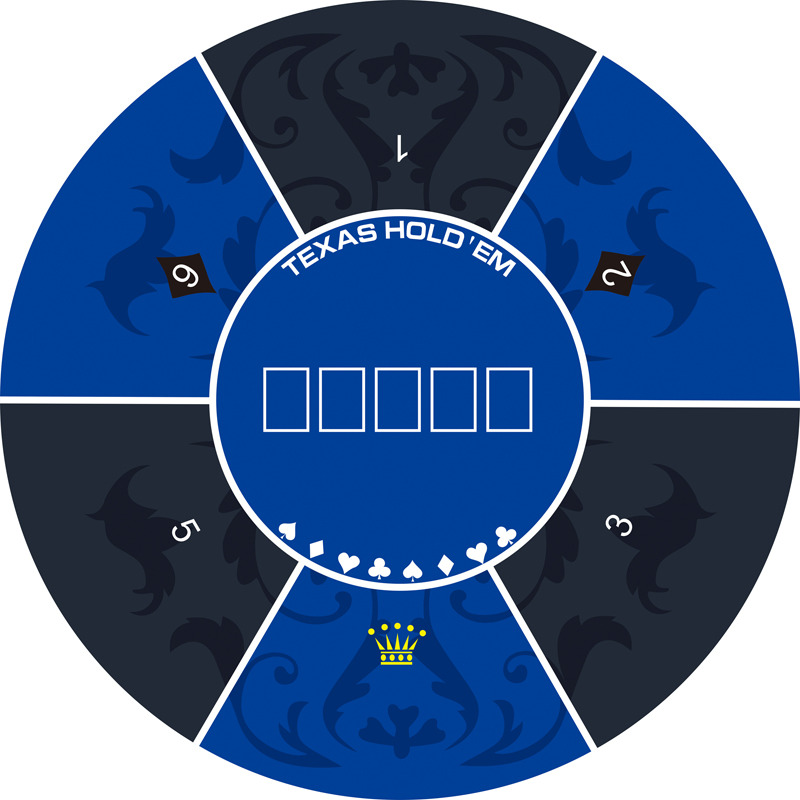 Minglu CPM-005 Poker mat round Rubber Gambling table Mat