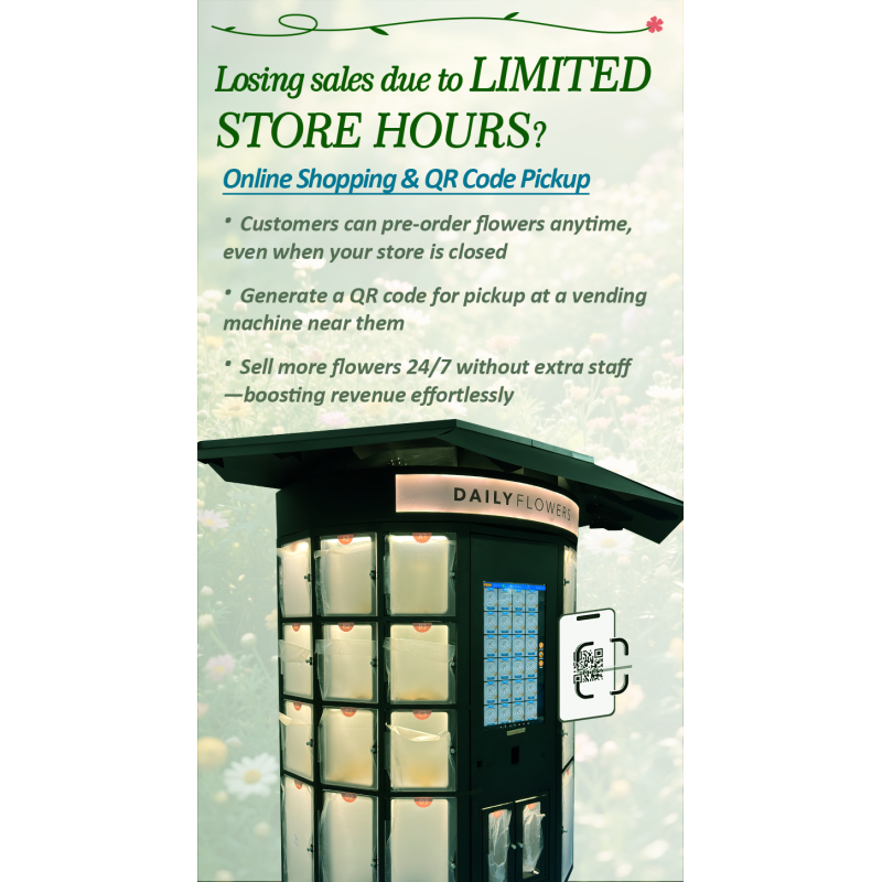 Micron Customized Locker Compartments for Fresh Flower Vending Outdoor Smart Flower Dispenser