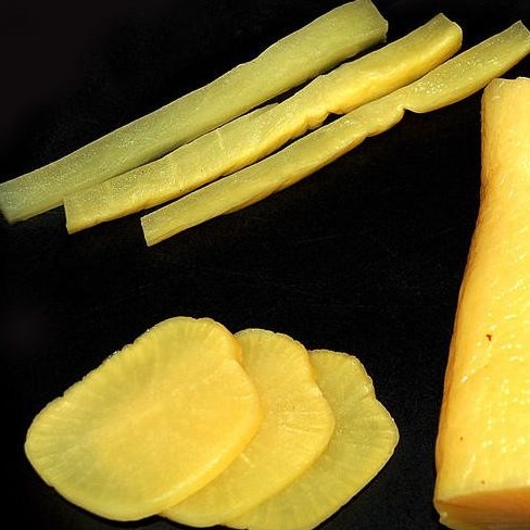 Quality 500g Pickled Sushi Ginger Radish Takuan Oshinko Strip Slice for sale