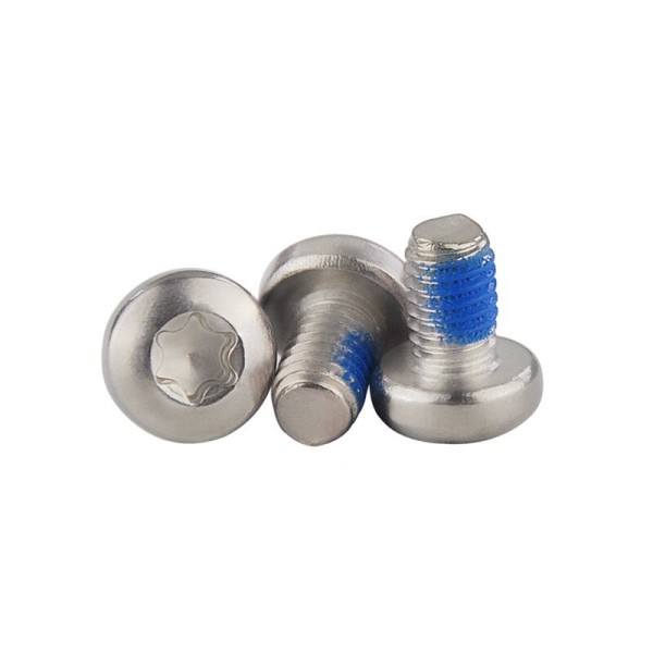 Quality Pan head Torx slot full threaded nylon glue patched machine screws for sale