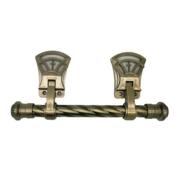 Quality Antique Brass ABS Plastic Casket Swing Handles With Twisted Steel Pipe for sale