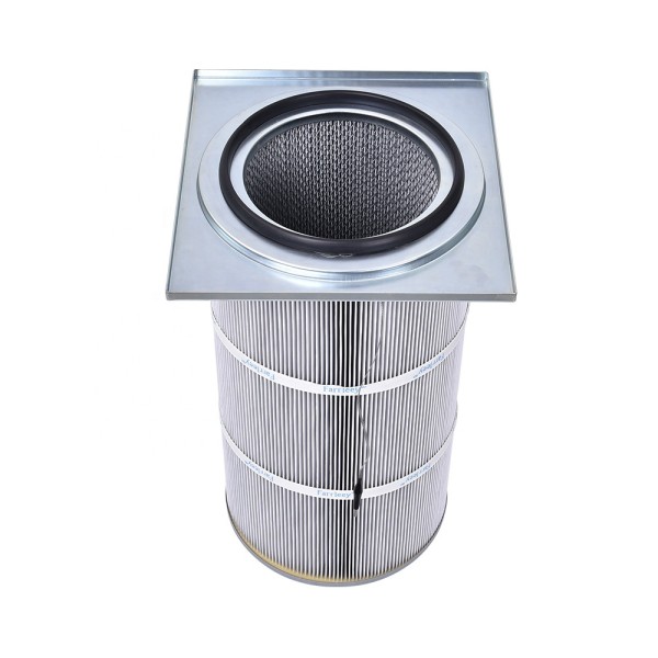 Quality Galvanized Square Cap HEPA Pleated Polyester Air Filter Cartridge with 1 Year Warranty and 5kg Weight for sale