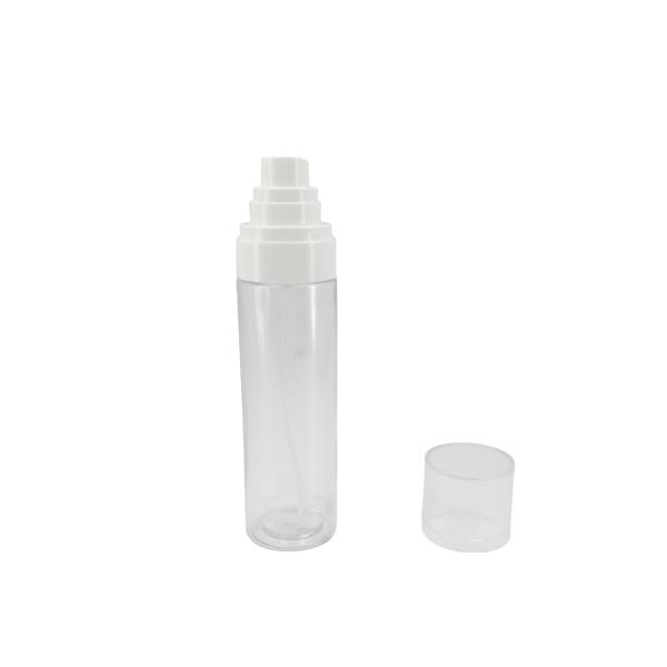 Quality 100ML Transparent Plastic Flat Shoulder Spray Bottle Cosmetic Fine Mist Spray for sale