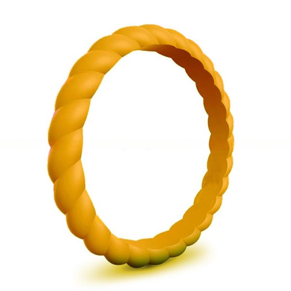 Quality 3mm Thin Braided Wedding Silicone Ring Thin Stackable for Women for sale