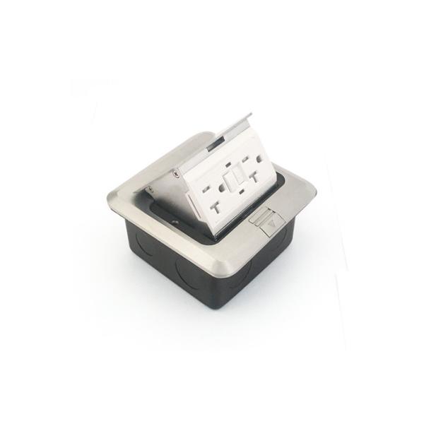 Quality Damped Double Floor Socket 20A 125V 60Hz Recessed Electrical Floor Plugs for sale